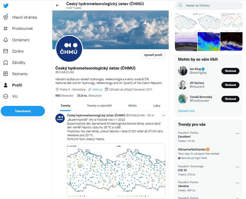 Portál ČHMÚ : Informace a služby : ČHMÚ pro média